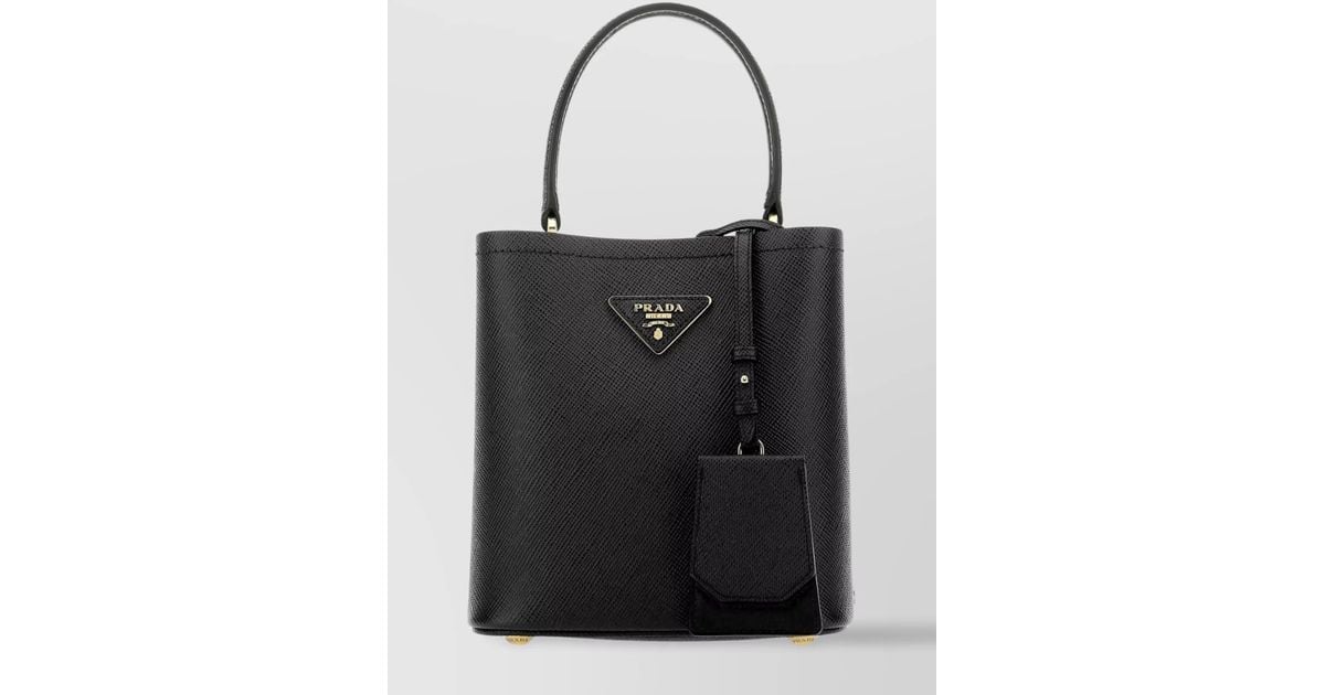 Prada Fabric Shoulder Bag-Tone Hardware in Black | Lyst