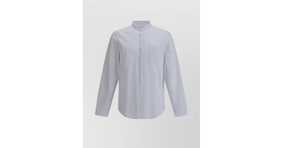 Prada Striped Pattern Chest Pocket Long Sleeves for Men | Lyst