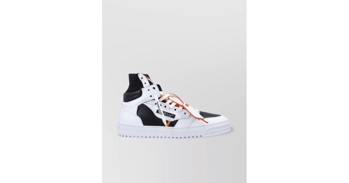 Off-White c/o Virgil Abloh Leather High-Top Sneakers Contrast Panels in ...