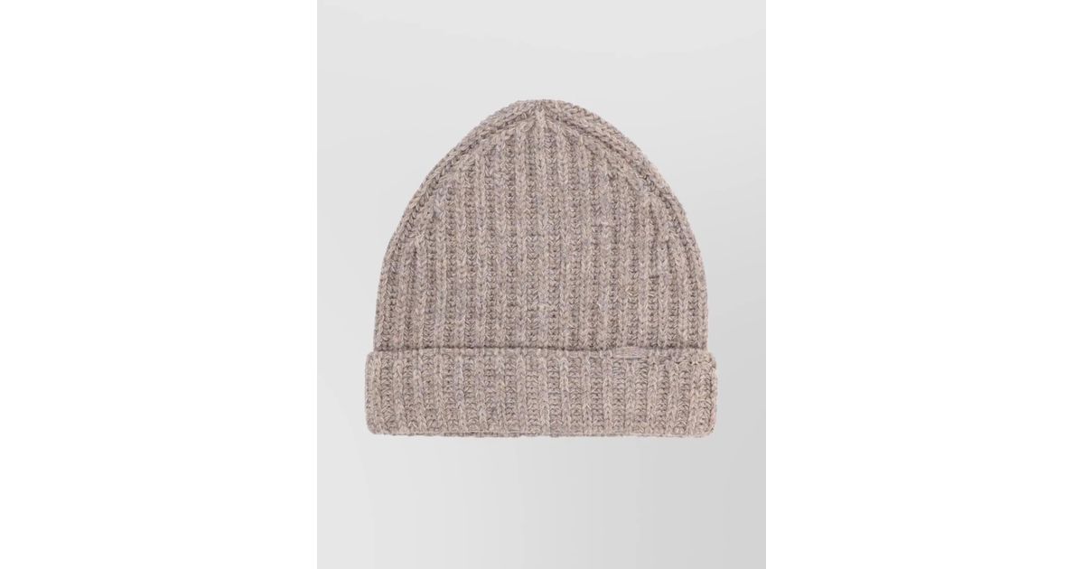Maison Margiela Ribbed Texture Hat Folded Brim in Natural for Men | Lyst UK