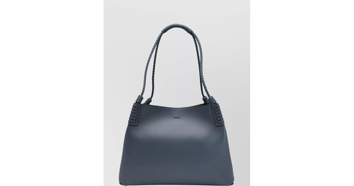 Etro Structured Shape Braided Handles in Blue | Lyst