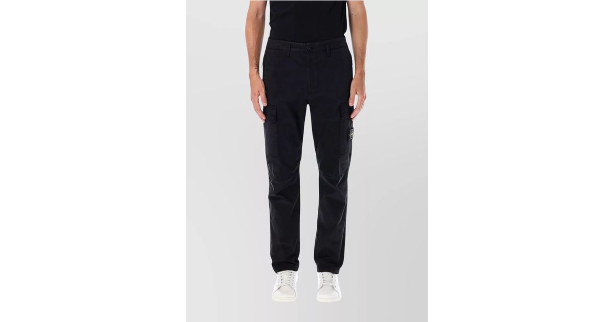 Stone Island Iconic Cargo Pant Pockets in Black for Men | Lyst