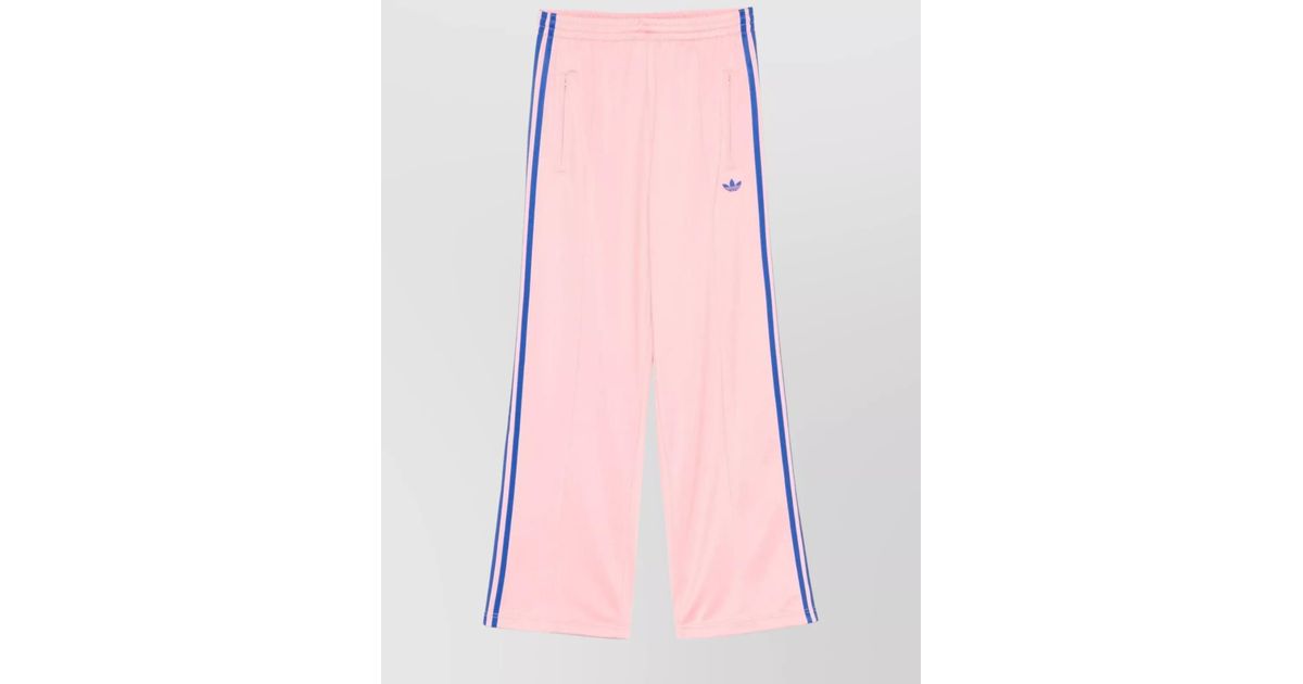 adidas Trousers Logo Side Stripes in Pink | Lyst