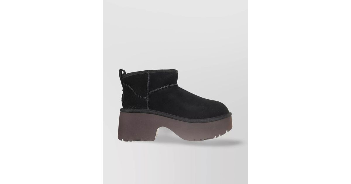 UGG Mini Lug Sole Platform Ankle Boots in Black | Lyst