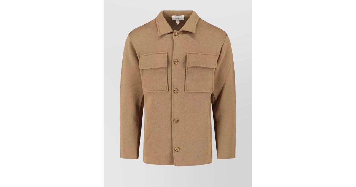 Lardini Relaxed Fit Jacket Front Pockets in Natural for Men | Lyst UK