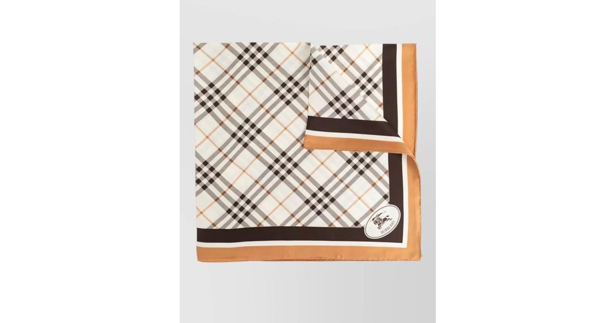 Burberry Wool Foulard Check Pattern Square Shape | Lyst UK