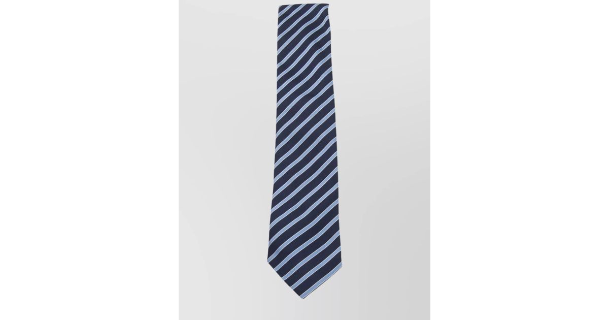 ZEGNA Diagonal Striped Ties Standard Width in Blue for Men | Lyst UK