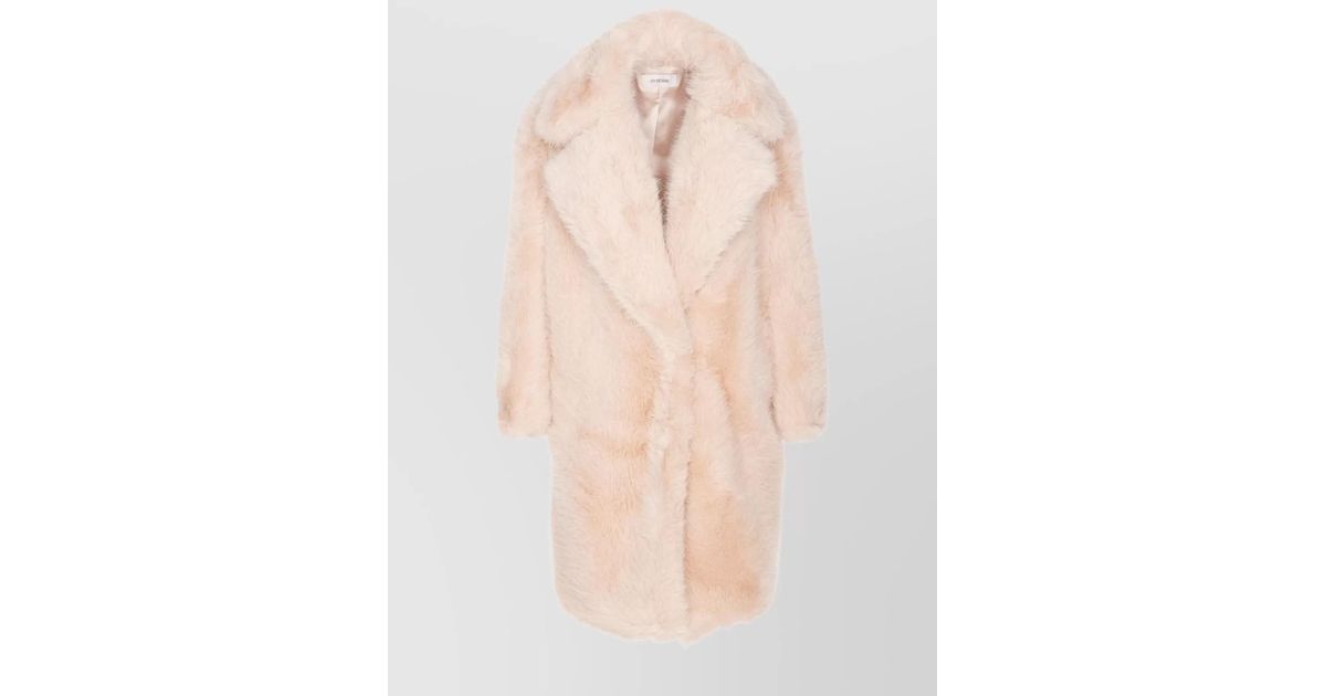 Sportmax Long Sleeve Maxi Coat With Soft Texture in Natural | Lyst