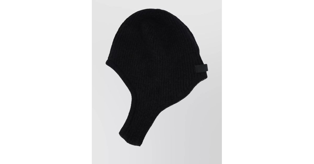 Jacquemus Ribbed Hair Accessory Ear Flaps in Black | Lyst UK