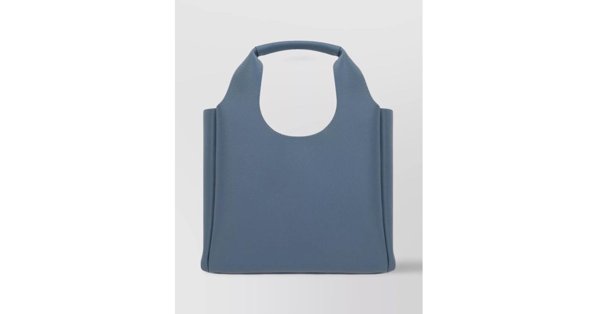 Hogan Small Leather Tote Bag With Structured Shape in Blue | Lyst