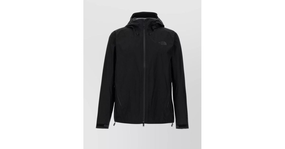 The North Face Packable Hooded Jacket With Adjustable Cuffs in Black ...