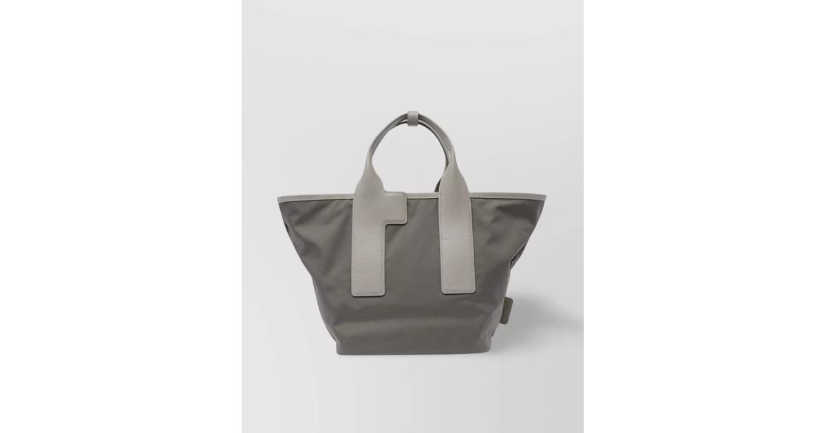 Furla Piuma Medium Tote Bag Structured Shape in Gray | Lyst