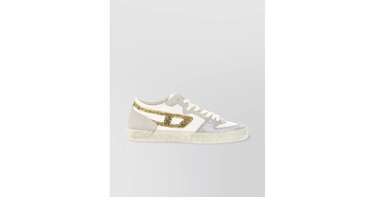 DIESEL Low Top Sneakers Contrast Panels in White | Lyst