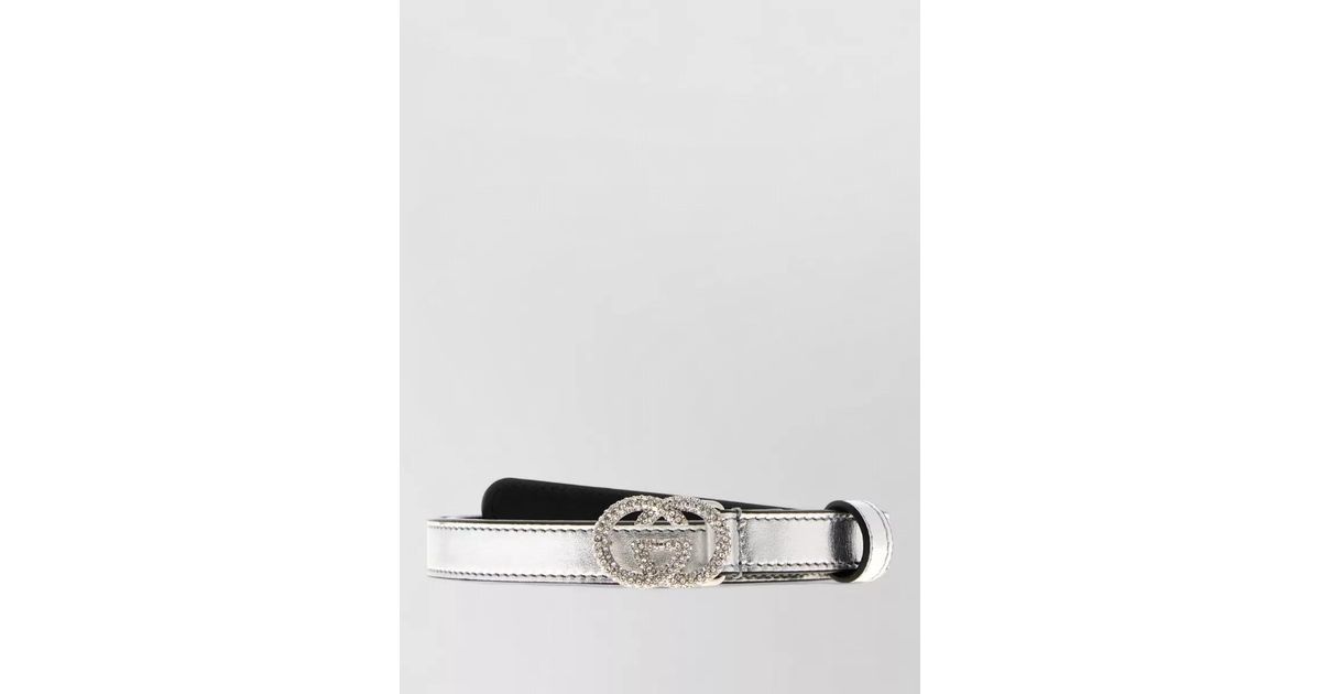 Gucci Nappa Leather Belt Metallic Sheen Texture | Lyst UK