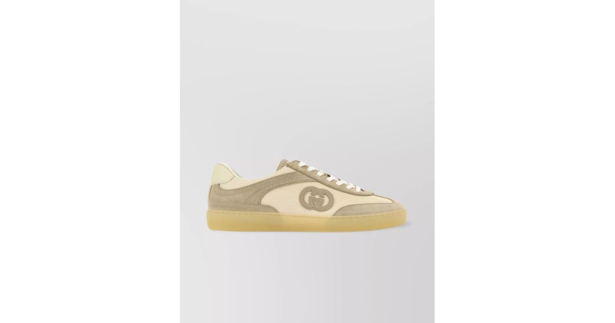 Gucci Dual-Tone Mesh And Suede Sneakers for Men | Lyst