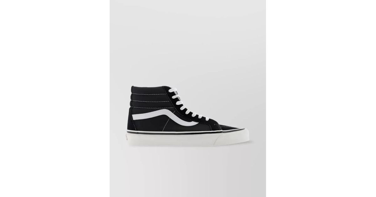 Vans Iconic Canvas Sk8 High-Top Sneakers in Black for Men | Lyst