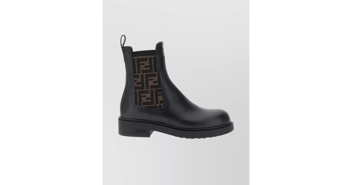Fendi Ankle Boots With Elastic Side Panels in Black | Lyst UK