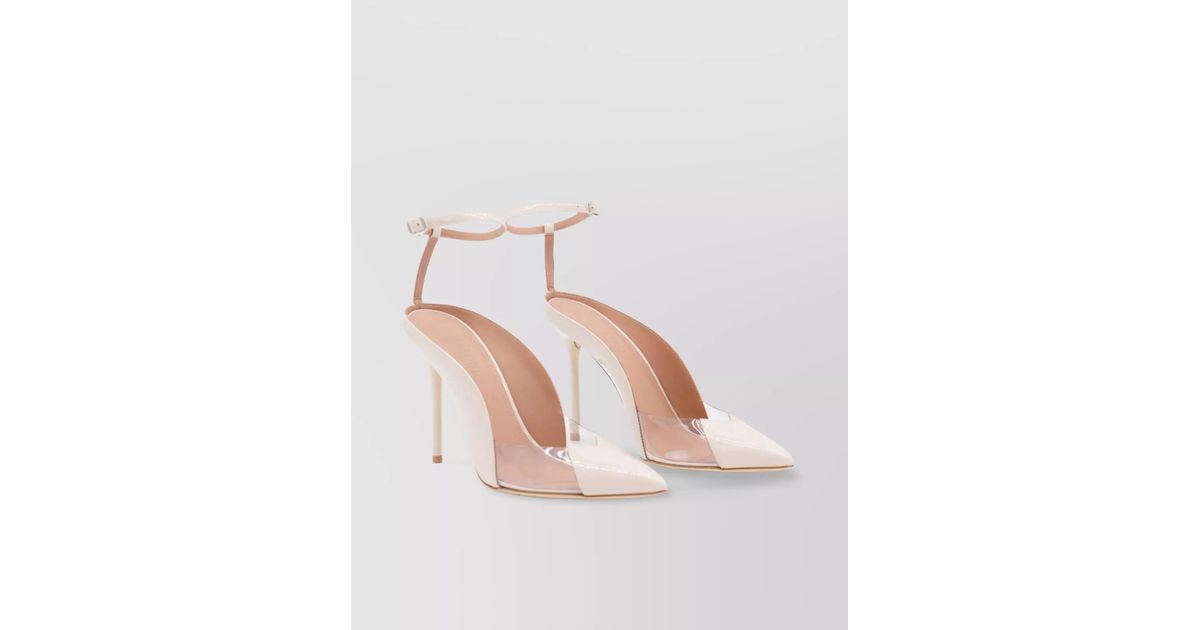 Malone Souliers Clear Pointed Toe Pumps in Natural | Lyst