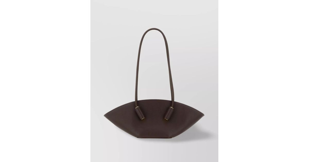 THEMOIRÈ Structured Shape Shoulder Bag With Long Handles in White | Lyst