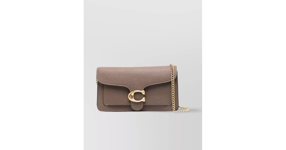 COACH Tabby Chain Strap Leather Clutch | Lyst