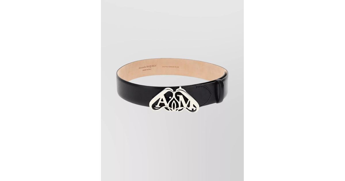 McQueen Leather Seal Belt Adjustable Length | Lyst UK