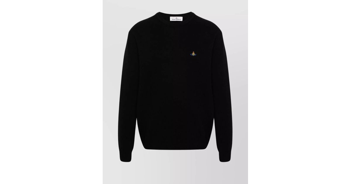 Vivienne Westwood Wool Blend Logo Sweater in Black for Men | Lyst
