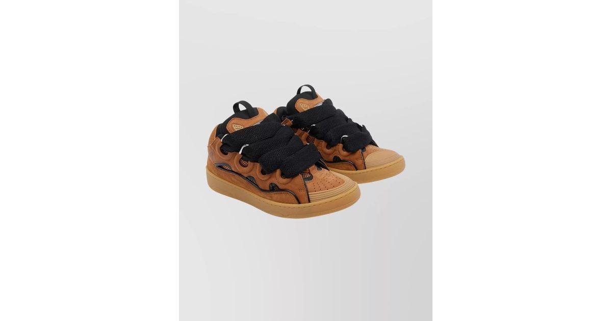Lanvin Suede Sneakers With Rubber Sole And Pull Tab for Men | Lyst UK