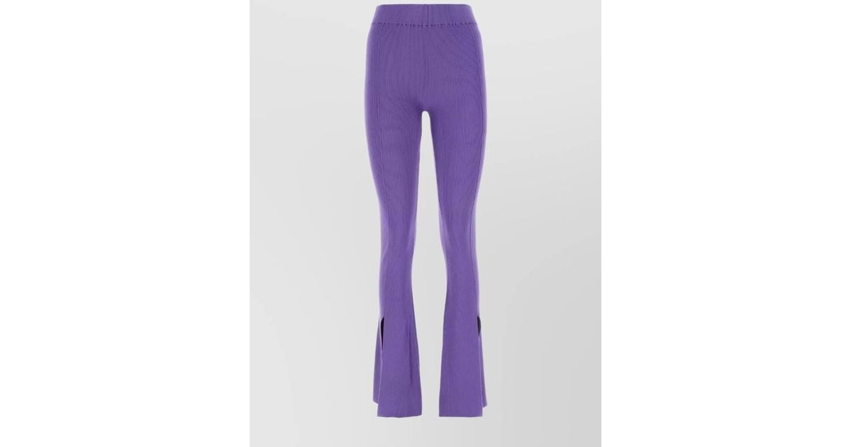 Remain Viscose Blend Flared Pant With Ribbed Texture in Purple | Lyst