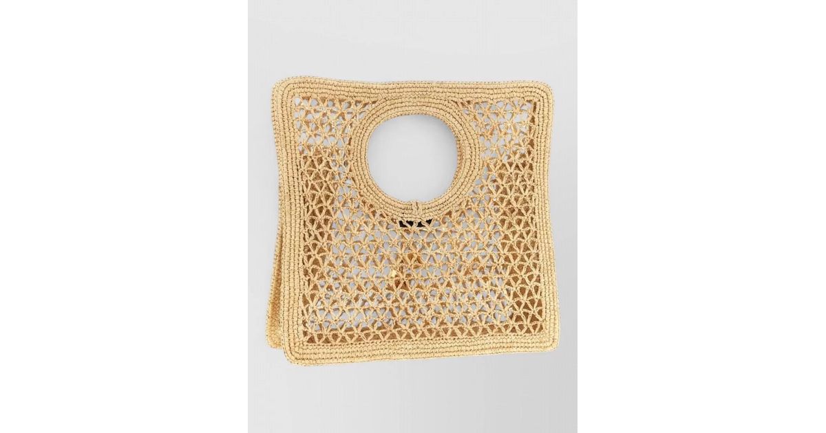 Jacquemus Tote Bag Circular Handle Geometric Pattern in Metallic | Lyst