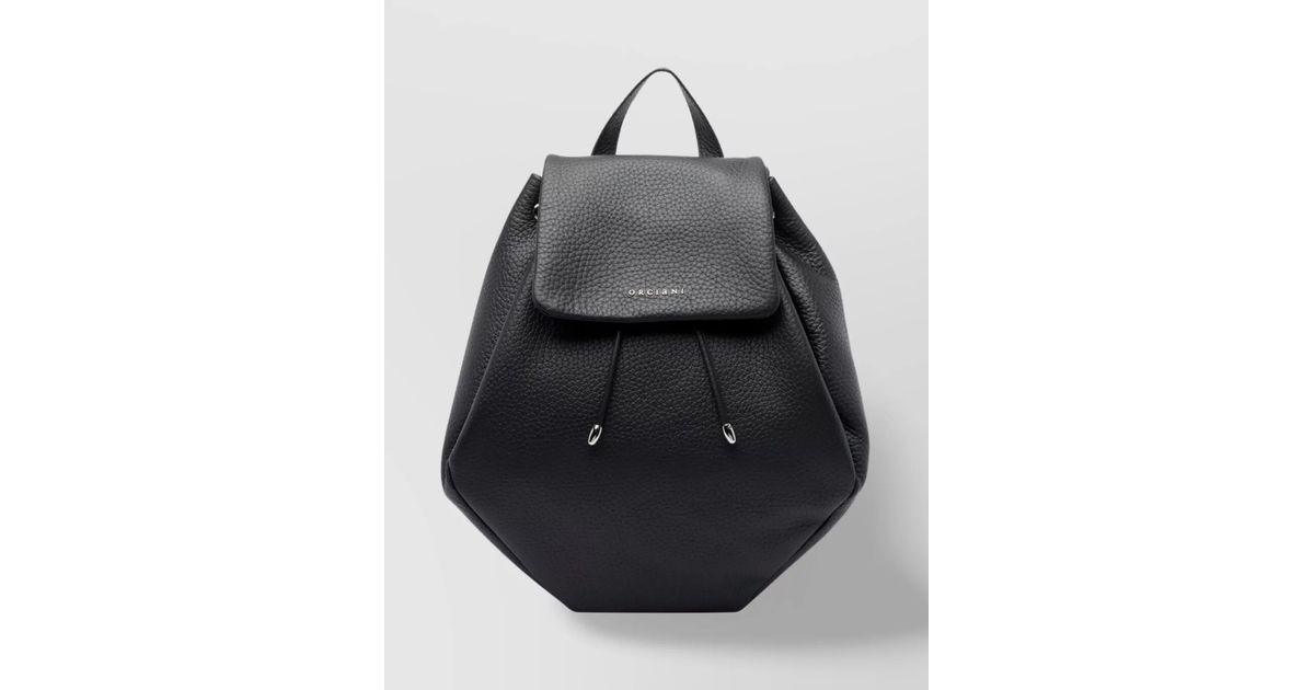 Orciani Soft Pebbled Texture Backpack With Adaptable Straps in Black | Lyst