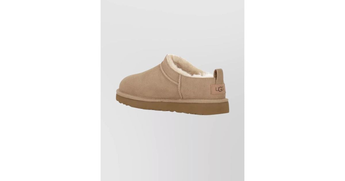 UGG Micro Slippers Round Toe Design in Natural | Lyst UK