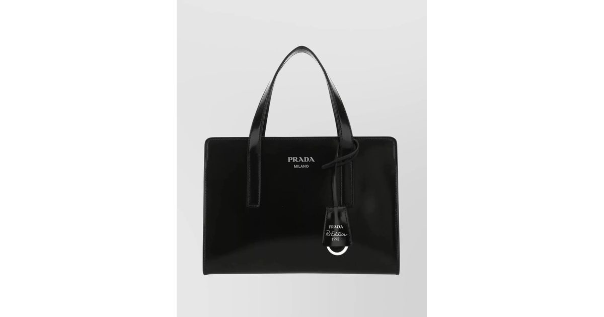 Prada Leather Re-Edition 1995 Shoulder Bag in Black | Lyst