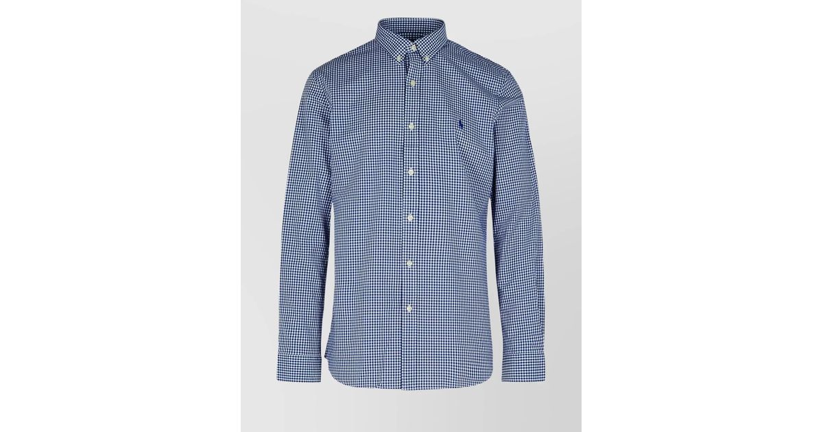 Polo Ralph Lauren Cotton Shirt Checkered Pattern in Blue for Men | Lyst