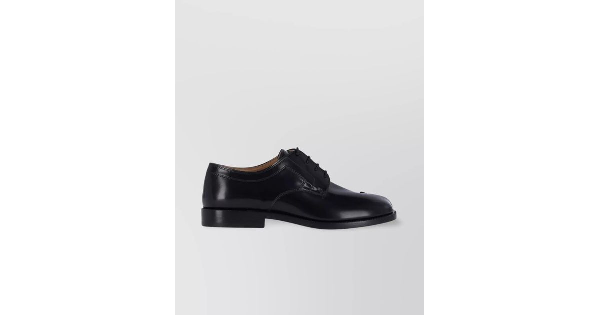 Maison Margiela Lace-Up Split Toe Shoes in Black | Lyst UK