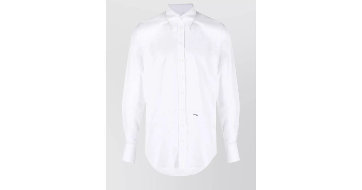 DSquared² Slim Fit 70S Style Button Down Shirt in White for Men | Lyst UK