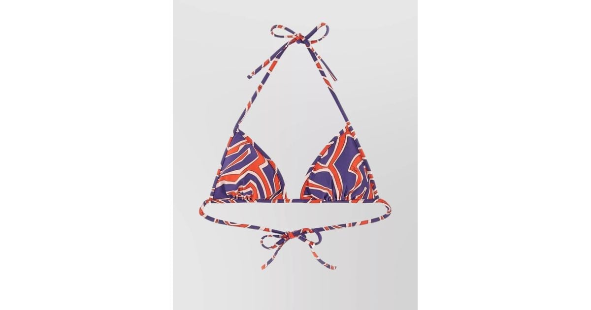 PUCCI Triangle Top And Side Tie Bottoms Set in Red | Lyst UK