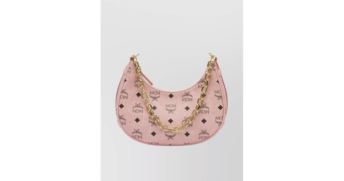 MCM Chain Strap Shoulder Bag in Pink | Lyst