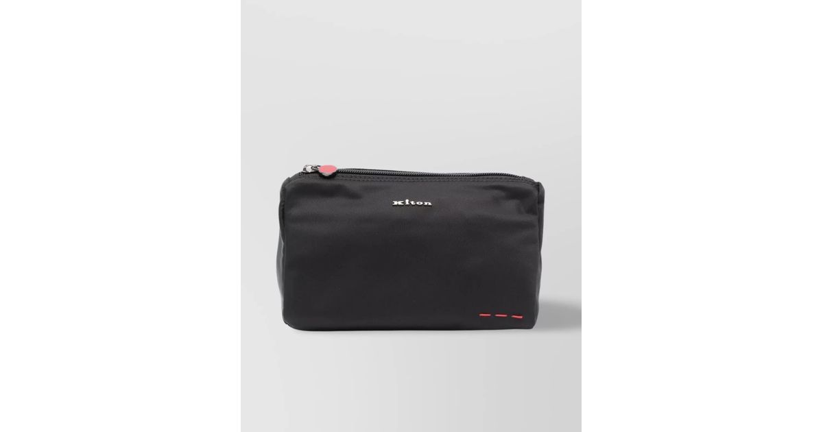Kiton Small Rectangular Sachet Bag in Black for Men | Lyst