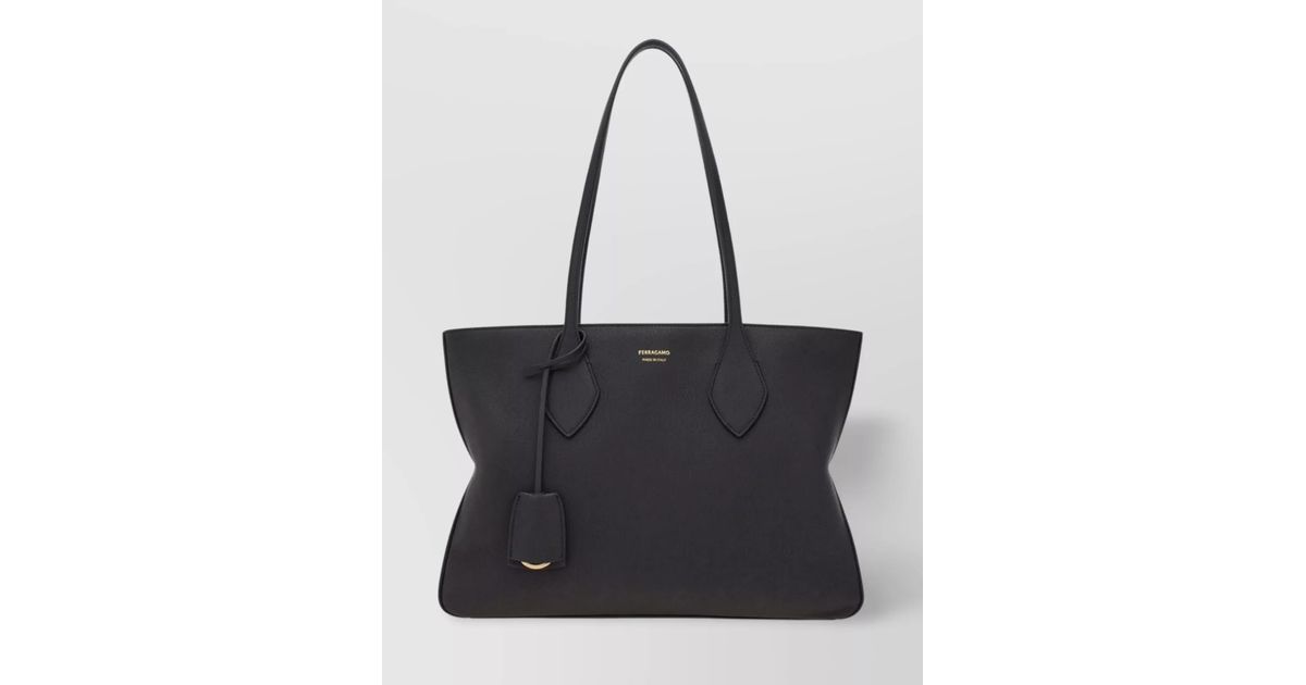 Ferragamo Medium Tote Bag Star Structured Shape in Black | Lyst UK