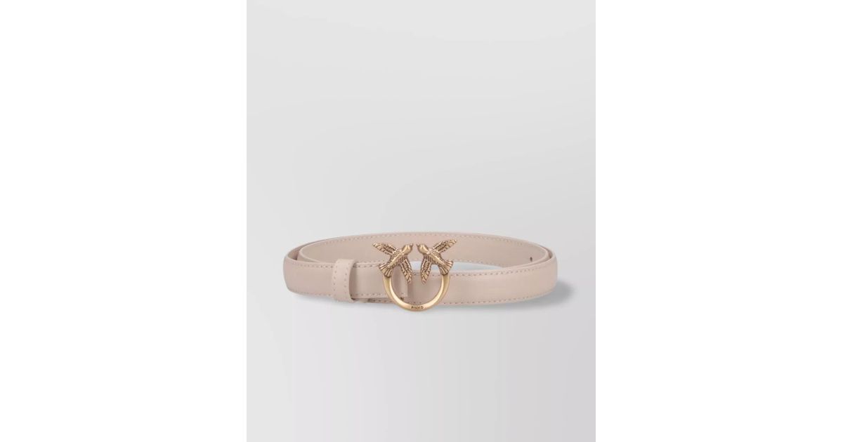 Pinko Bird Buckle Adjustable Length Belts in White | Lyst