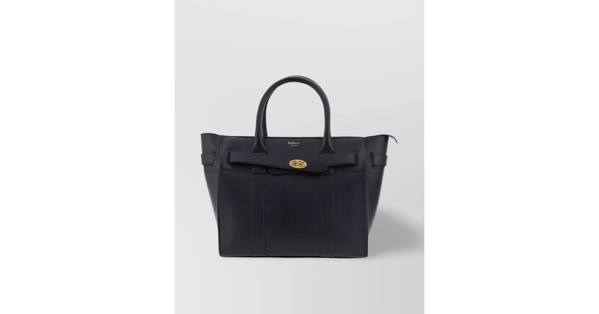 Mulberry Calfskin Tote Bag Hardware in Blue | Lyst