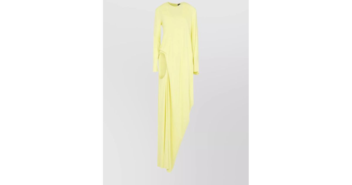 Tom Ford Asymmetric Draped Long Evening Gown in Yellow | Lyst