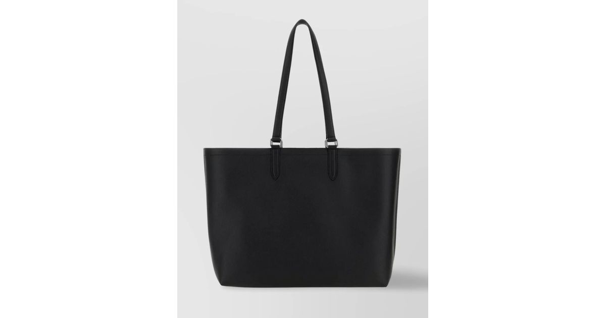 Fendi Roma Pebble Leather Shopping Bag in Black for Men | Lyst