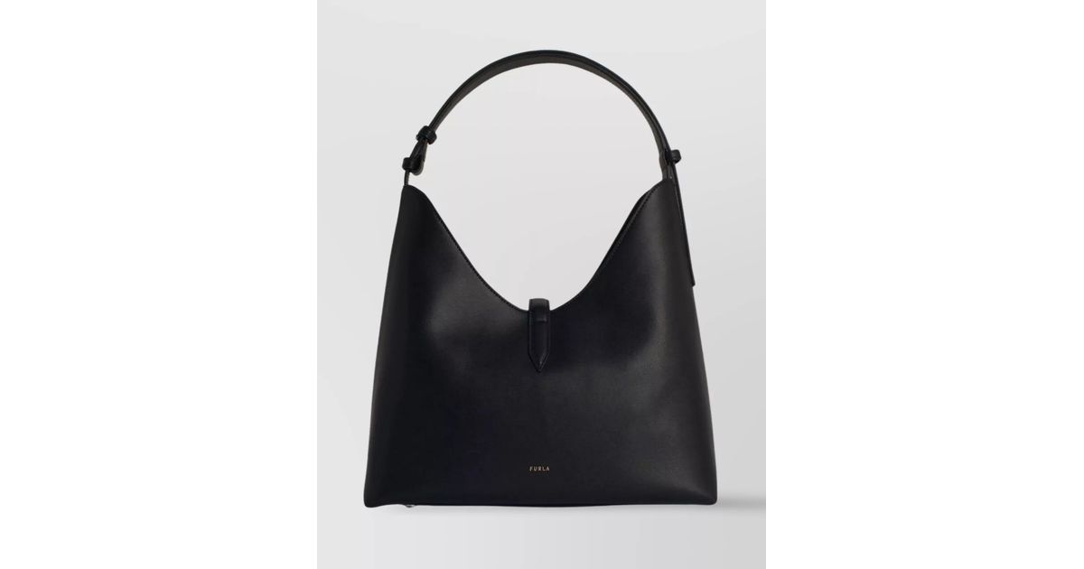 Furla Shoulder Bag With Adjustable Strap And Structured Shape in Black ...