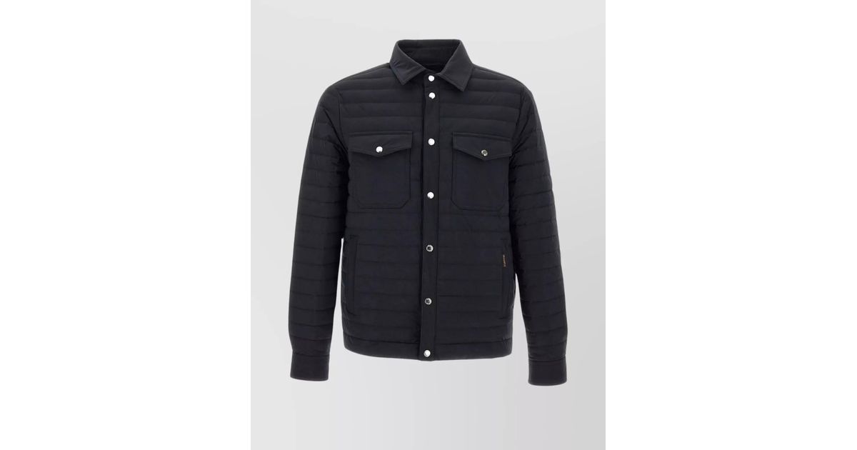 Moorer Overshirt Jacket Quilted Design in Blue for Men | Lyst