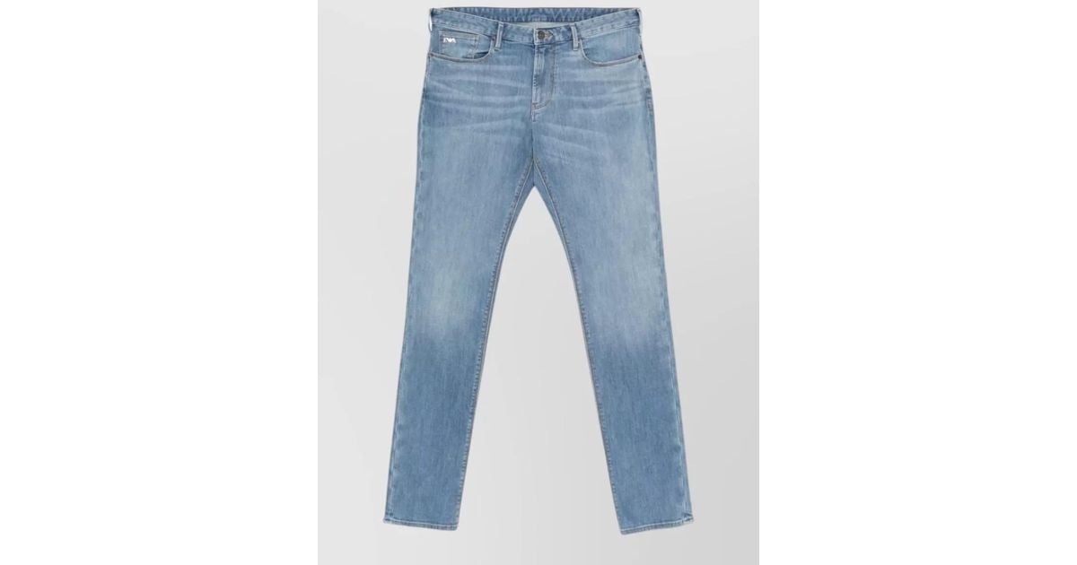 Emporio Armani Denim Cotton Jeans Faded Wash Design in Blue for Men ...