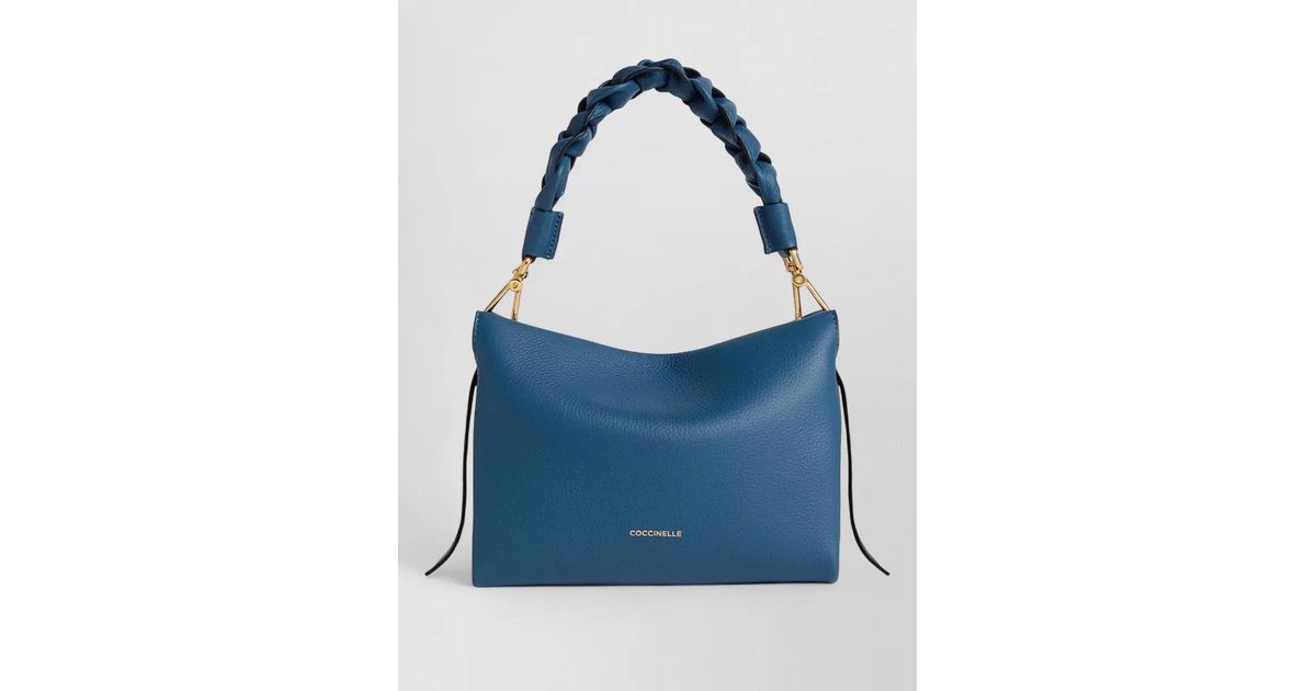 Coccinelle Boheme Grana Shoulder Bag Braided Handle in Blue | Lyst UK