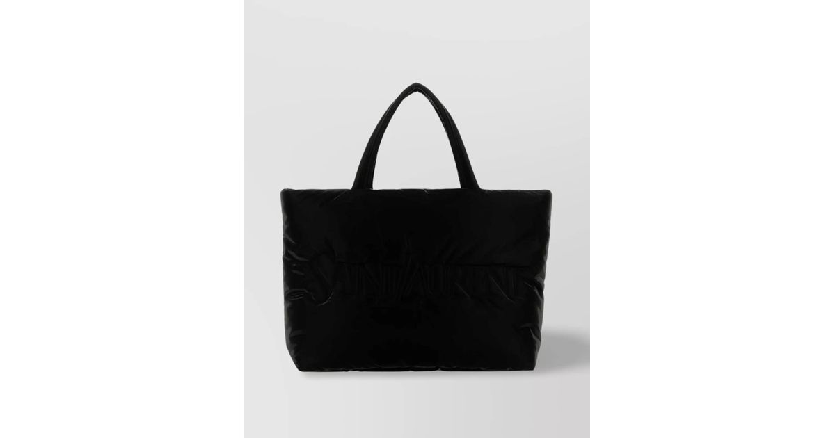 Saint Laurent Quilted Rectangular Shopping Bag With Soft Texture in ...