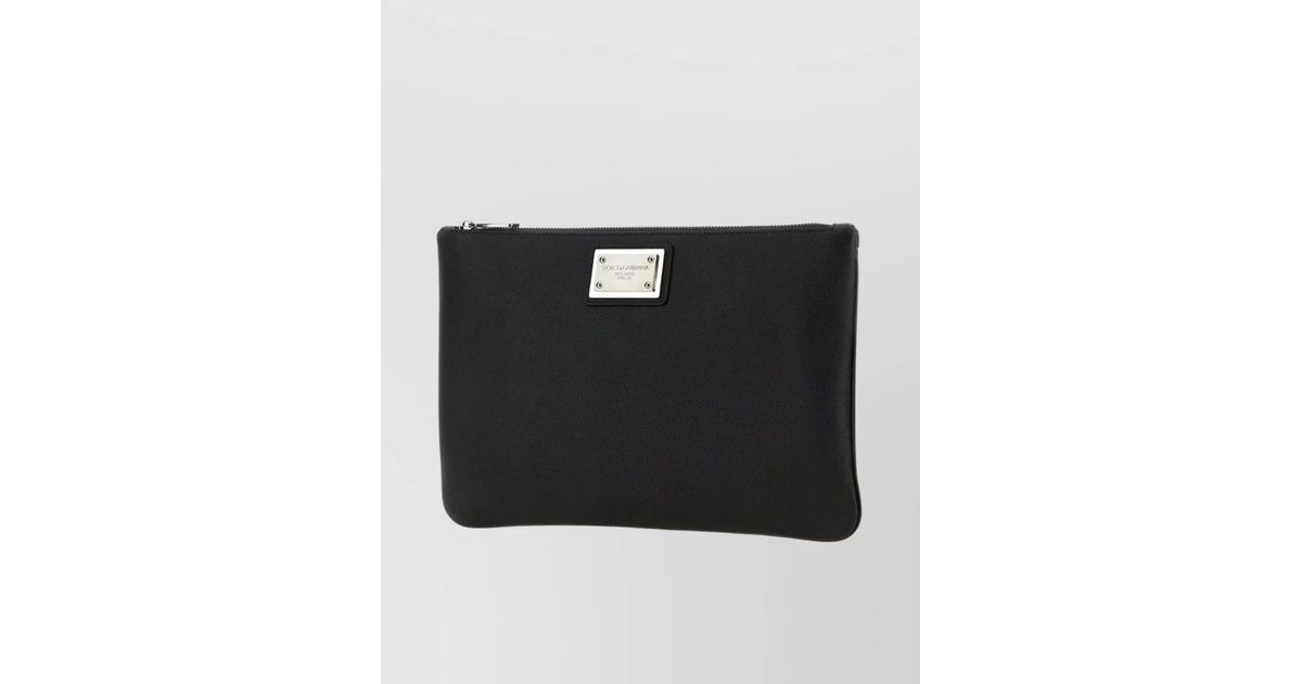 Dolce & Gabbana Leather And Nylon Rectangular Pouch in Black for Men | Lyst