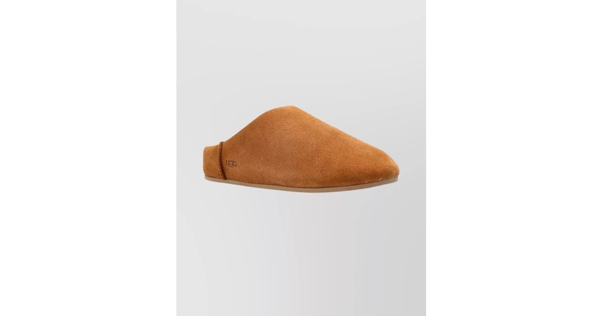 UGG Suede Leather Slip-On Mules in Brown | Lyst UK